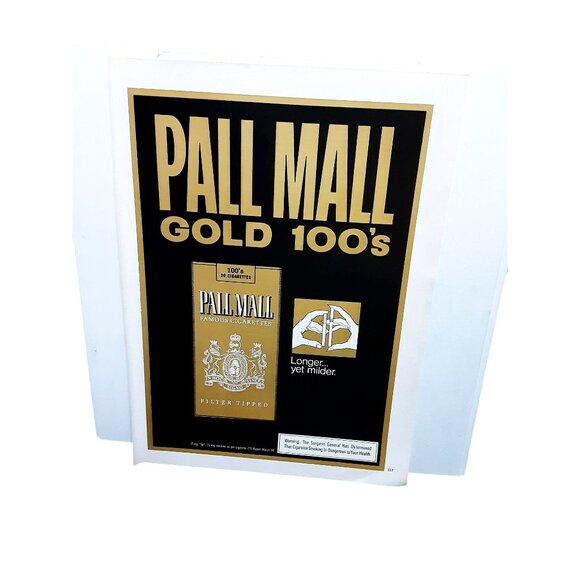 American Vintage | Wall Decor | 975 Pall Mall Gold 10s Cigarettes ...